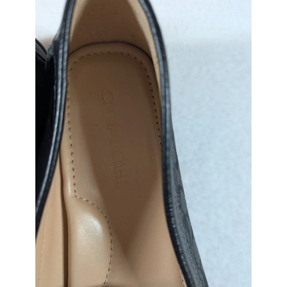 Coach | Shoes | Coach Driving Loafers Womens 85 Black Signature ...